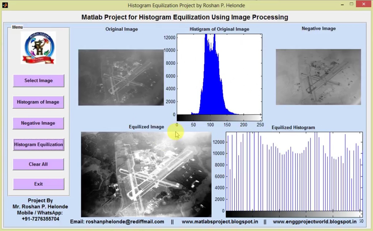 Image Enhancement using Histogram Equalization Matlab Source code ...