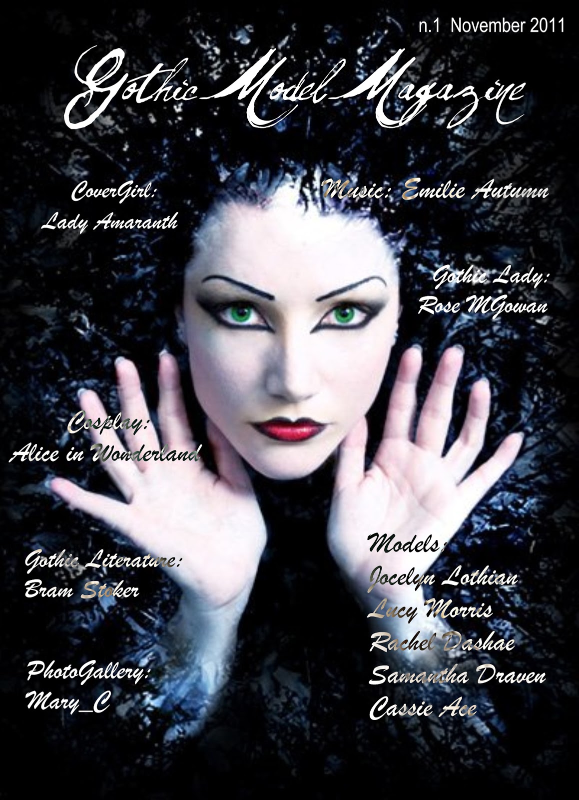 Gothic Model Magazine: Gothic Model Magazine First Issue November 2011