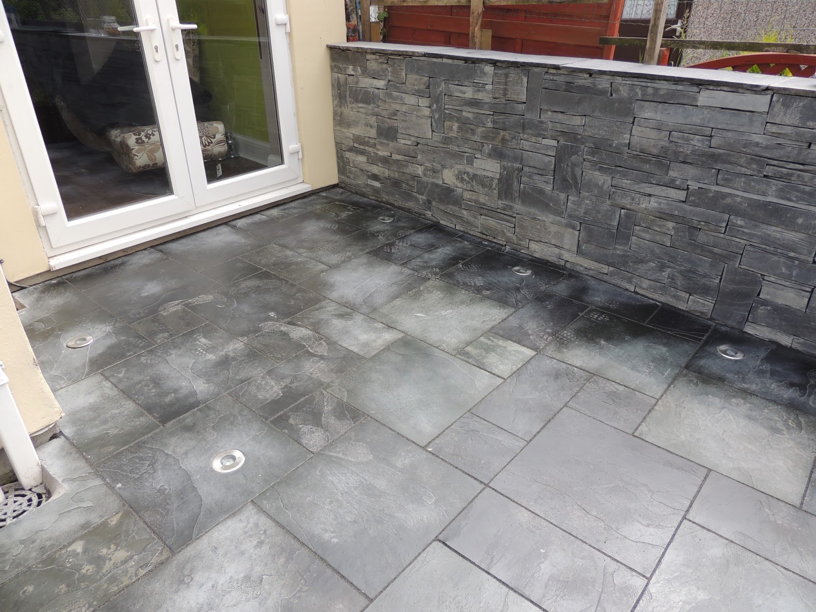 CWM LLYNFI BRICKLAYING : welsh slate dry stone walling and seating area ...