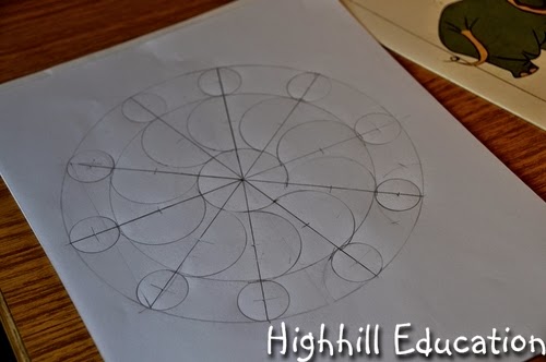 Highhill Homeschool: Dividing a Circle into Five with a Compass and ...