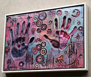 BOZZO ART: Newest painting - two hand prints!