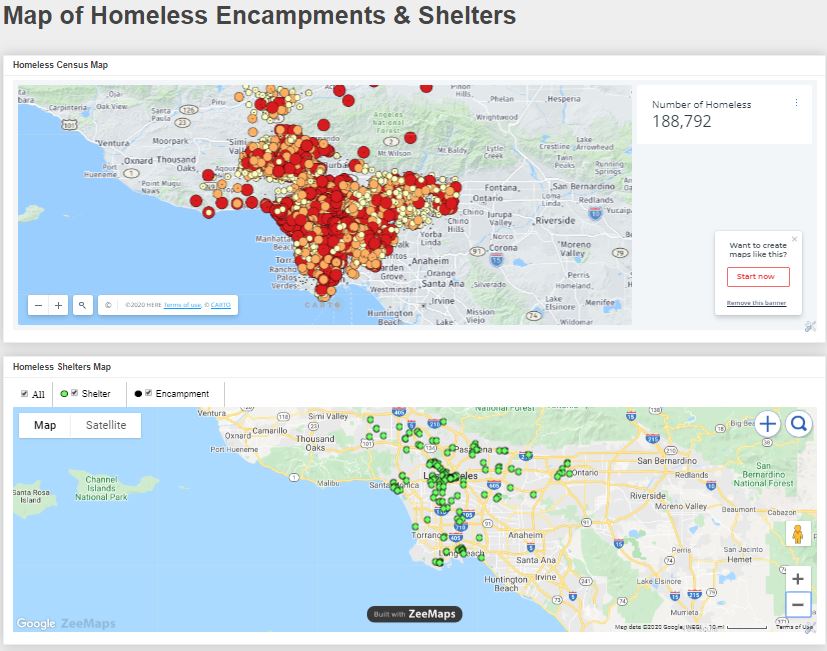 Map of Homeless Encampments & Shelters Near You