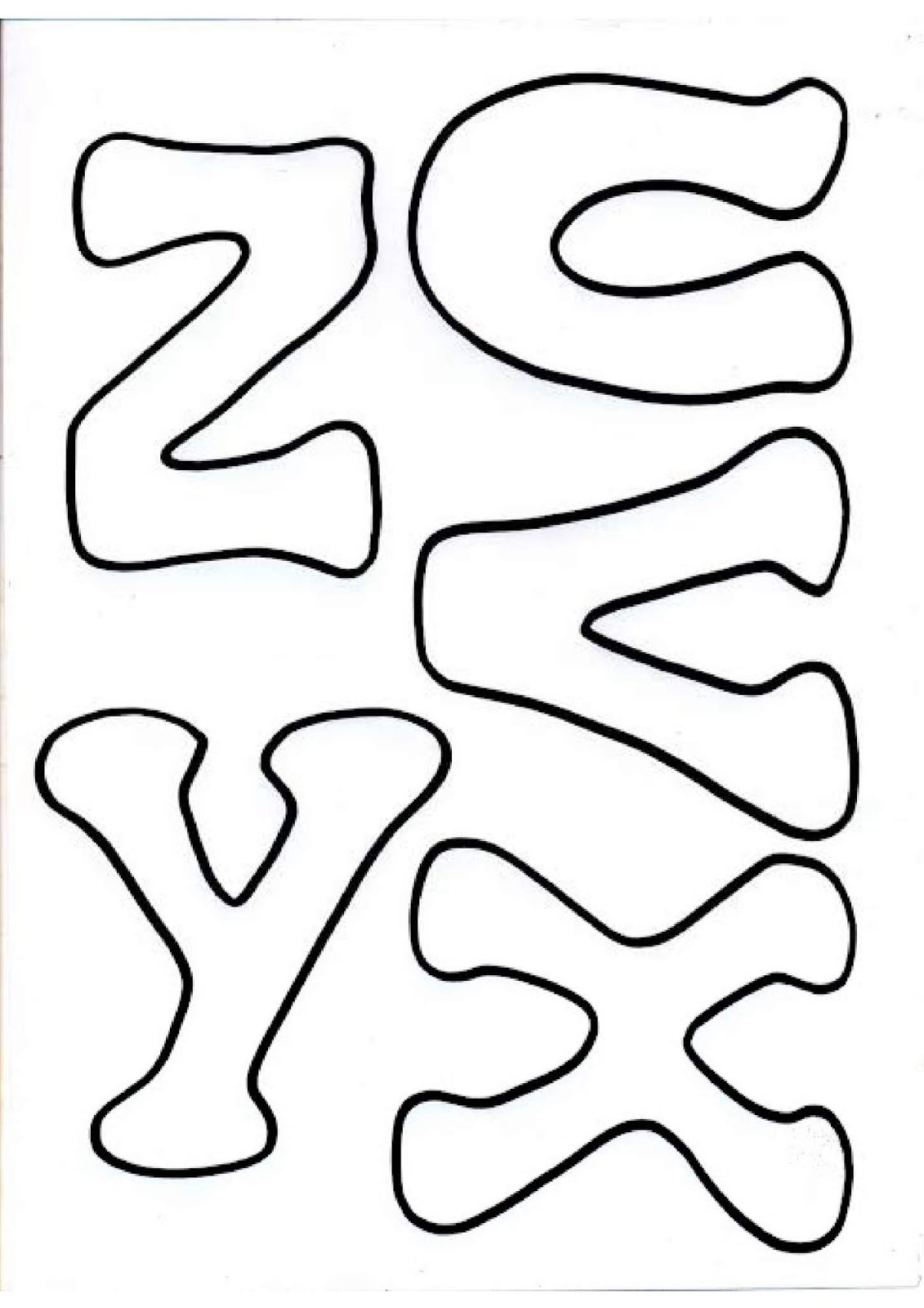 ABC - Letras do alfabeto para imprimir: 60 moldes do alfabeto lindos ...