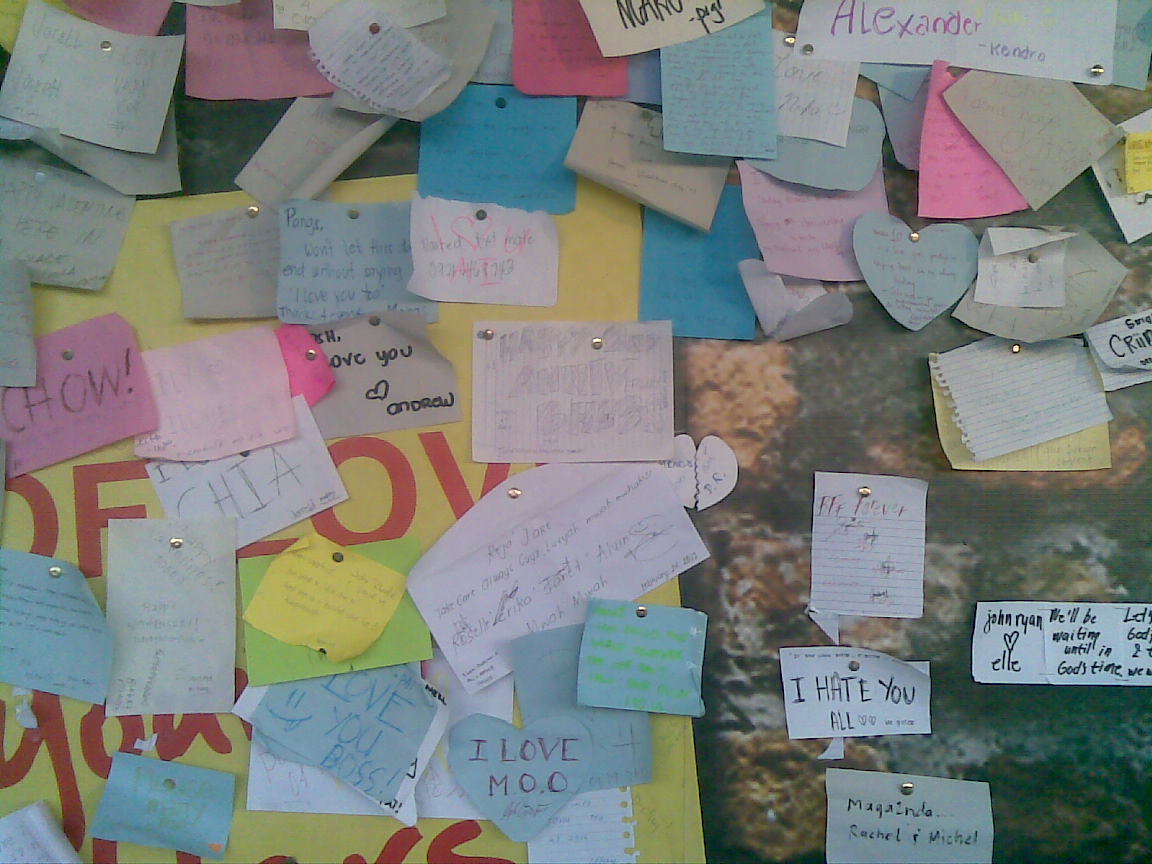 freedom wall :) | A memory of my daily life