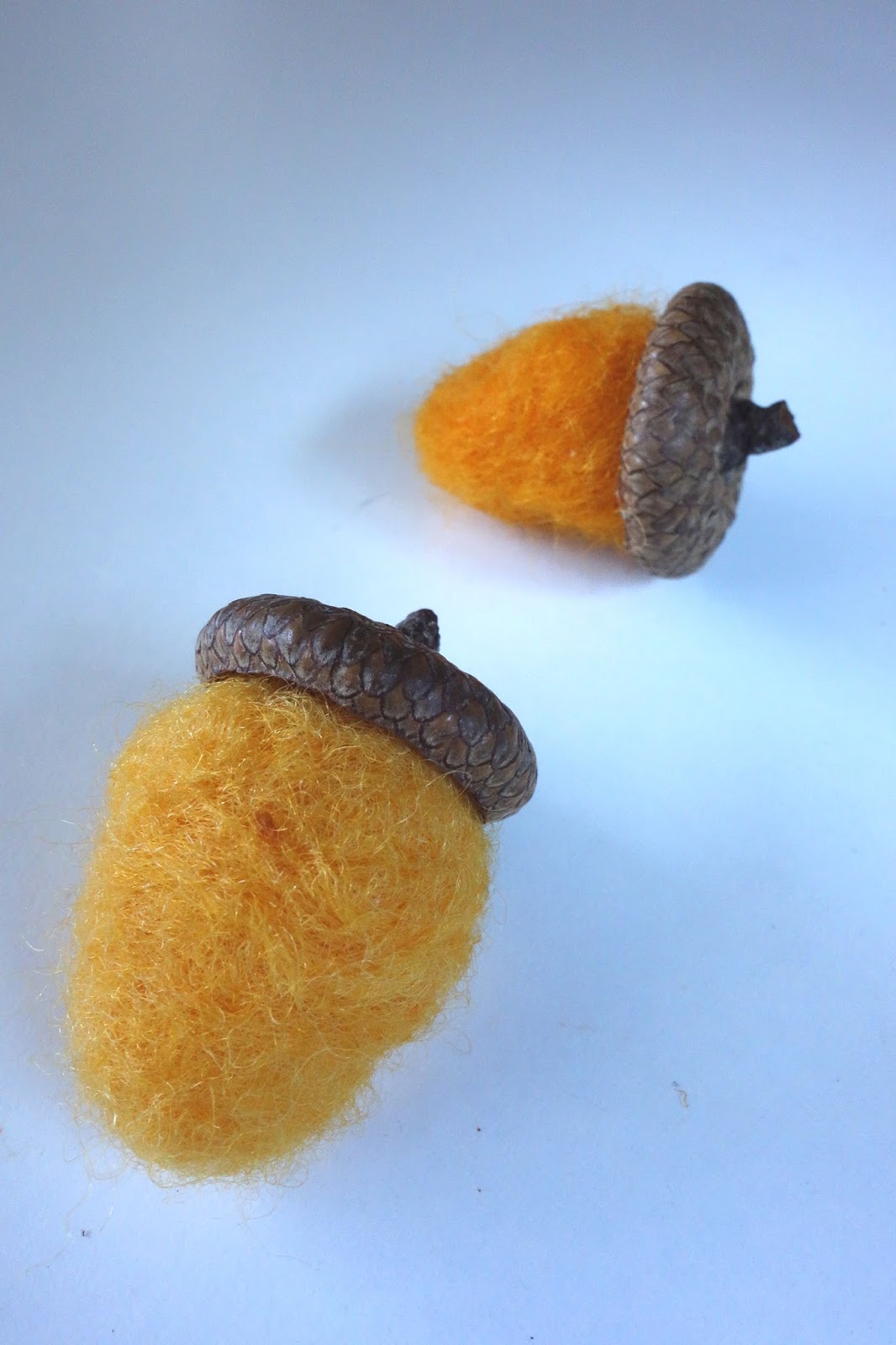 blah to TADA!: A Needle-felted Acorn