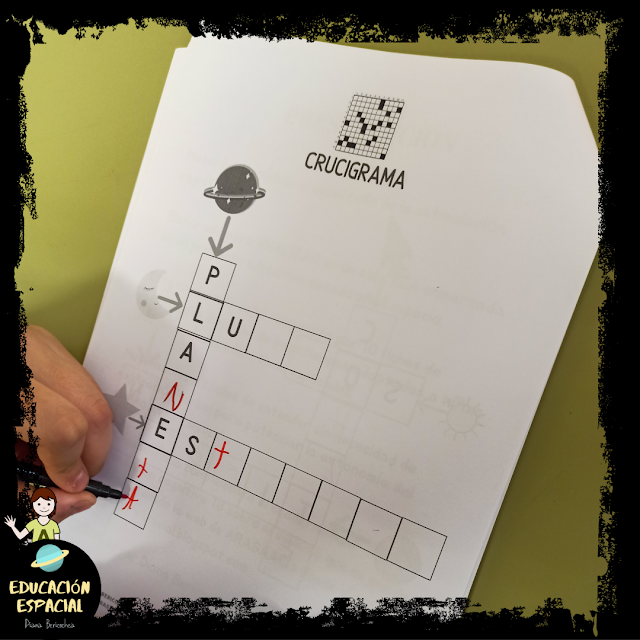 Cuadernillo de pasatiempos espaciales (con versión adaptada)