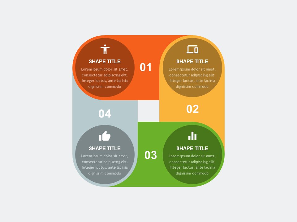 Round Square Circulation PowerPoint Templates - PowerPoint Free