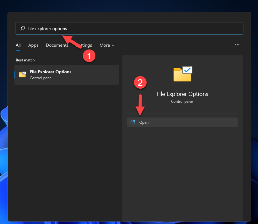 Cara Membuka File Explorer Options di Windows 11