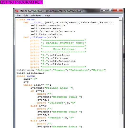 Python ( menu dlm menu dan class buku ) | INFO OKE