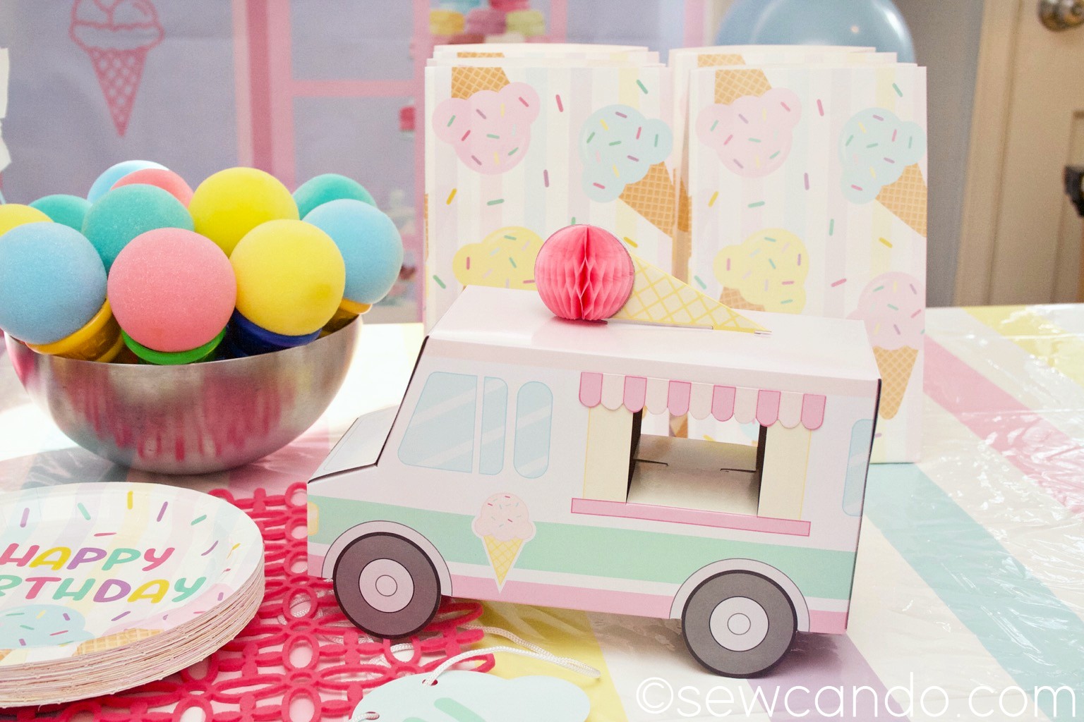 Sew Can Do: Easy Ice Cream Theme Birthday Party