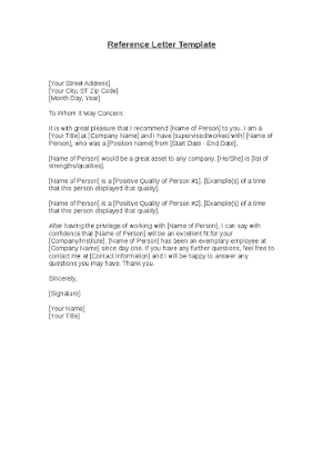 Tenant Reference Letter Template ~ Resume Letter