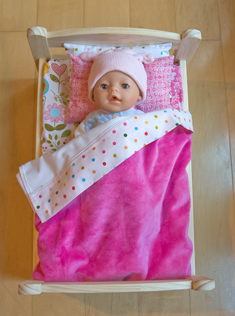 Free Doll Bedding Pattern, BABY Born® Doll in Bed - Wollyonline Blog