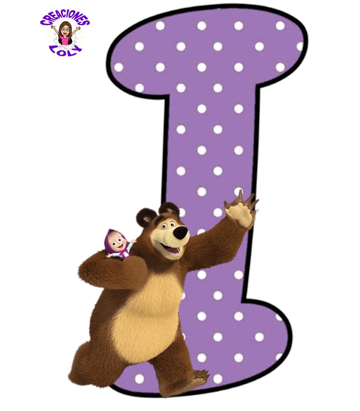 Creaciones Loly: Abecedario Masha y el Oso