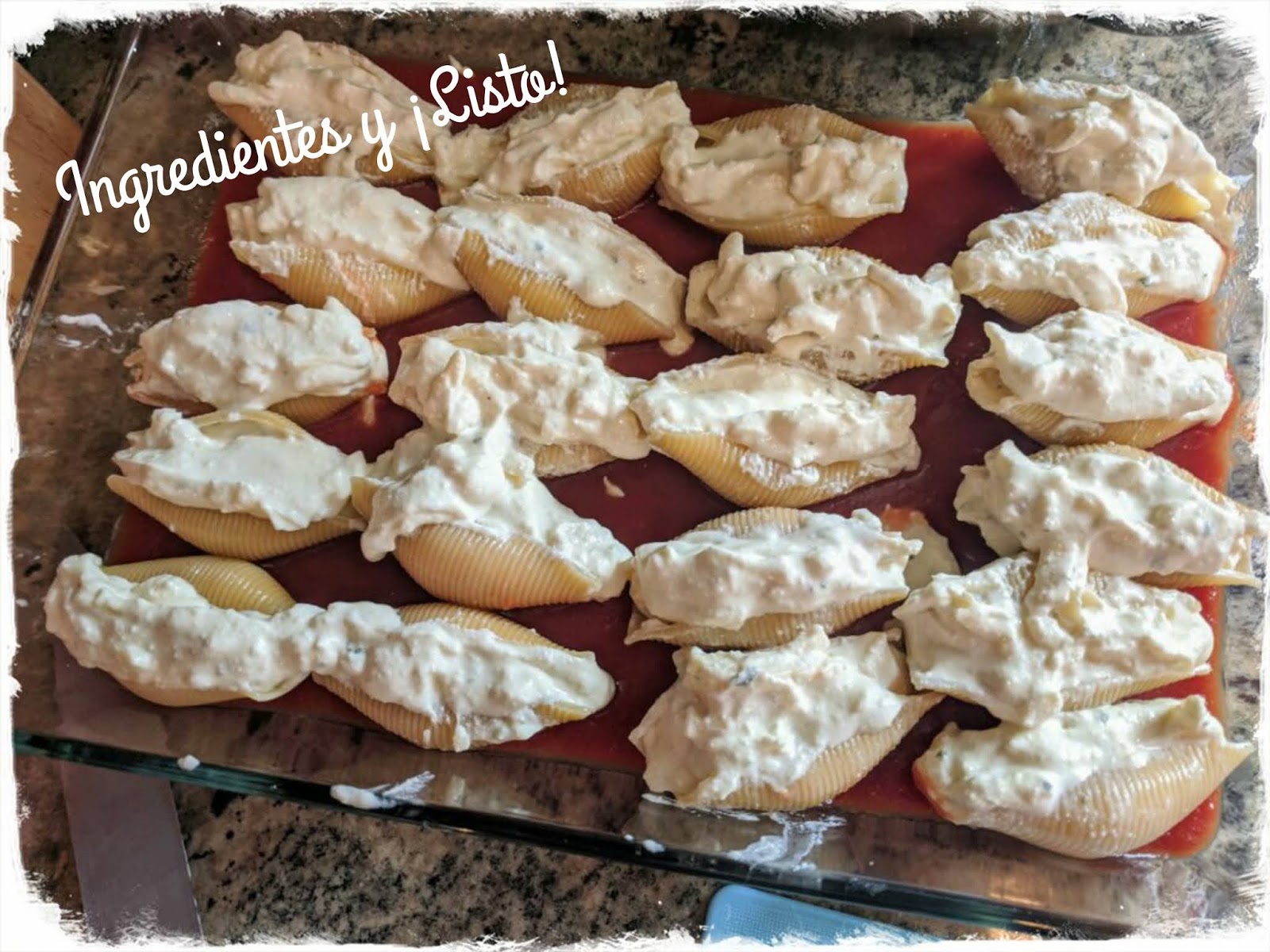 Ingredientes y ¡Listo!: Conchas de Pasta Rellenas de Queso
