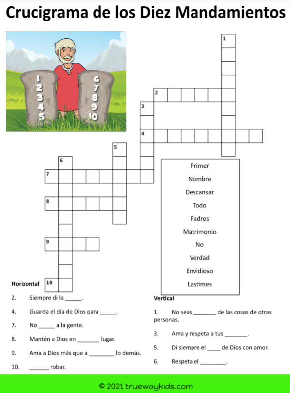 RELIGIÓN: LOS 10 MANDAMIENTOS.