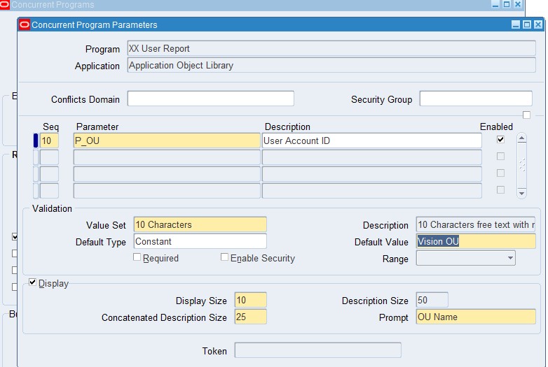 Oracle Application's Blog: How to make a concurrent program parameter read only