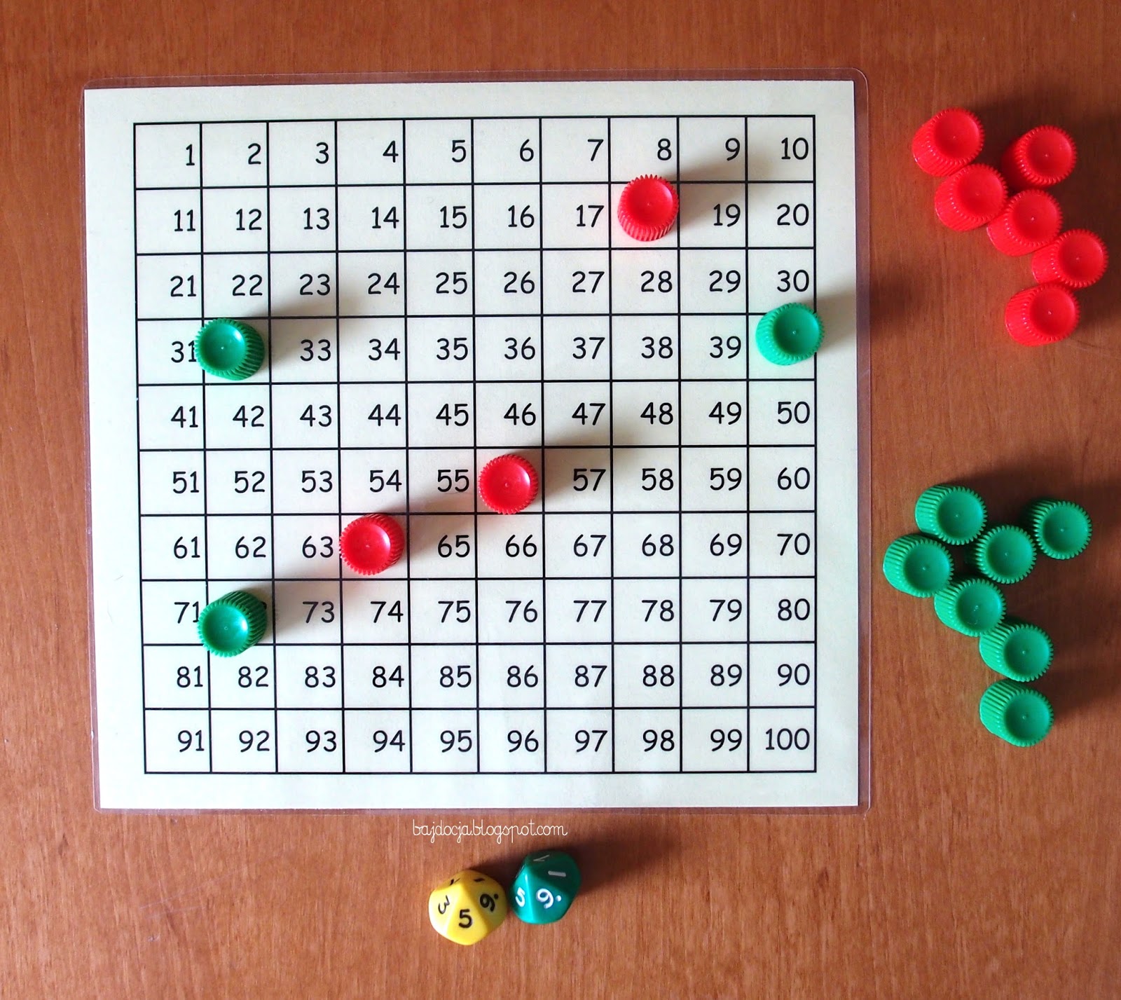 Bajdocja: Tabele liczb, tabliczka mnożenia, kostki i nakrętki