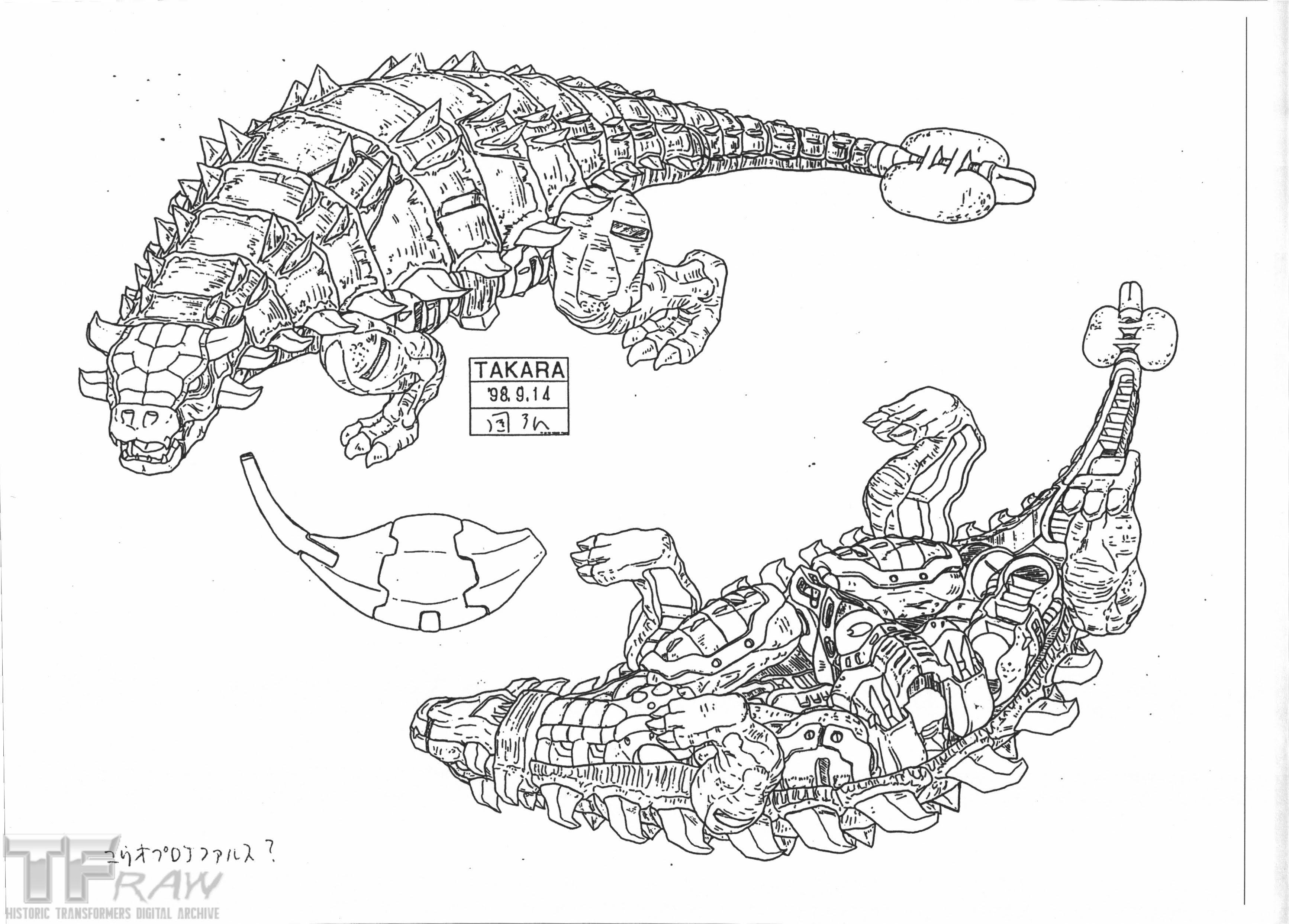 Beast Wars Neo Model Sheets