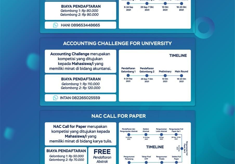 Kompetisi Akuntansi Tingkat Nasional NAC 2021 di STAN - Info Lomba 2023 Terbaru