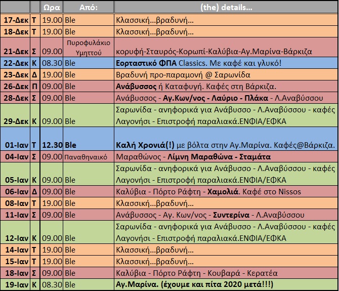 Ble Cycling Club -The blog: Εορταστικό πρόγραμμα. Check!