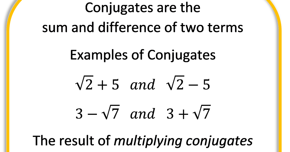 Algebra I @ Field School: Conjugates and Other Roots