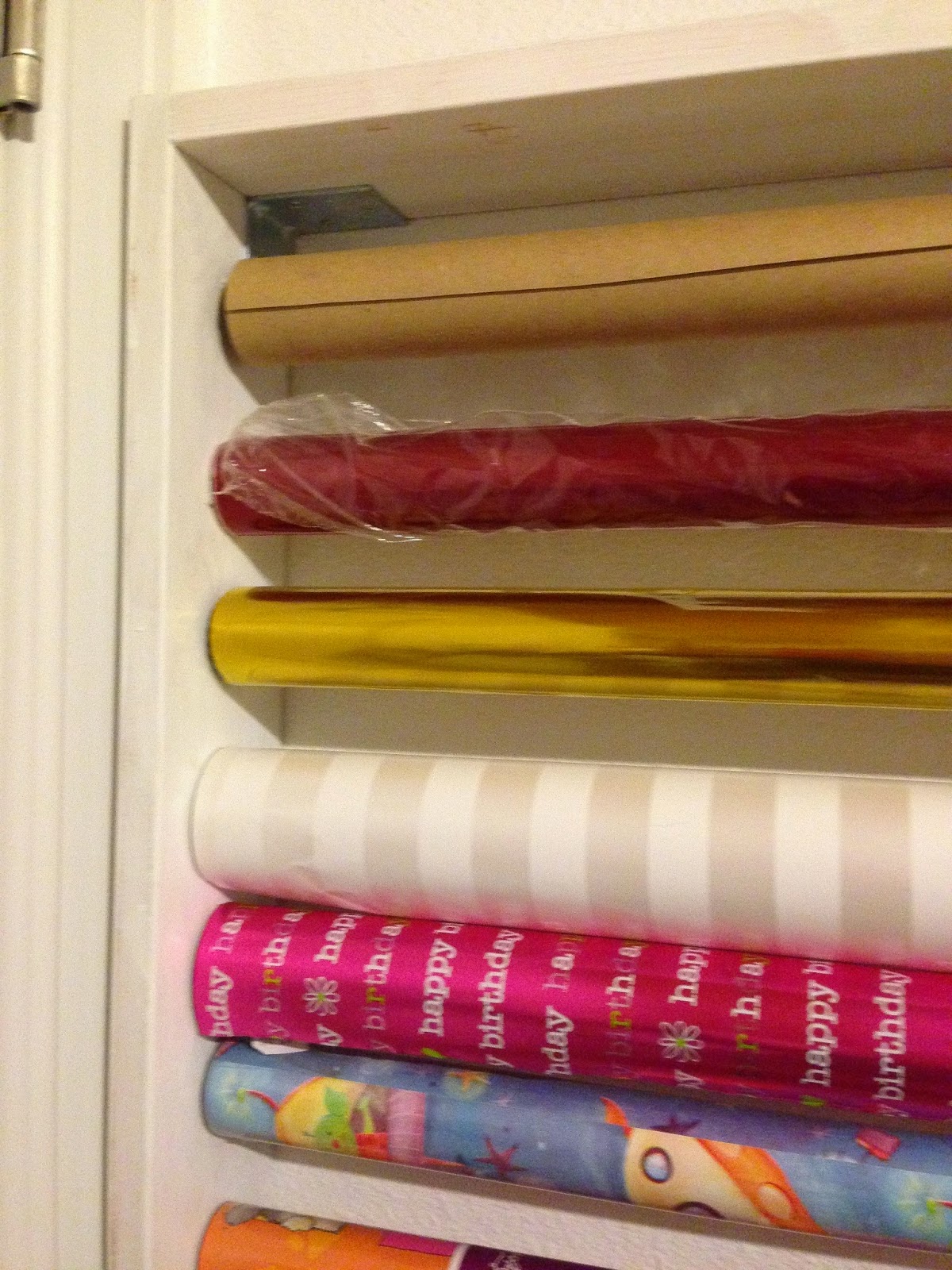 Projects Around the House: Wrapping Paper Rack