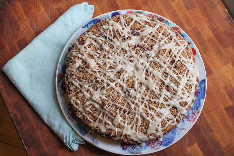 Food Lust People Love: Pecan Streusel Maple Coffee Cake #FoodieExtravaganza