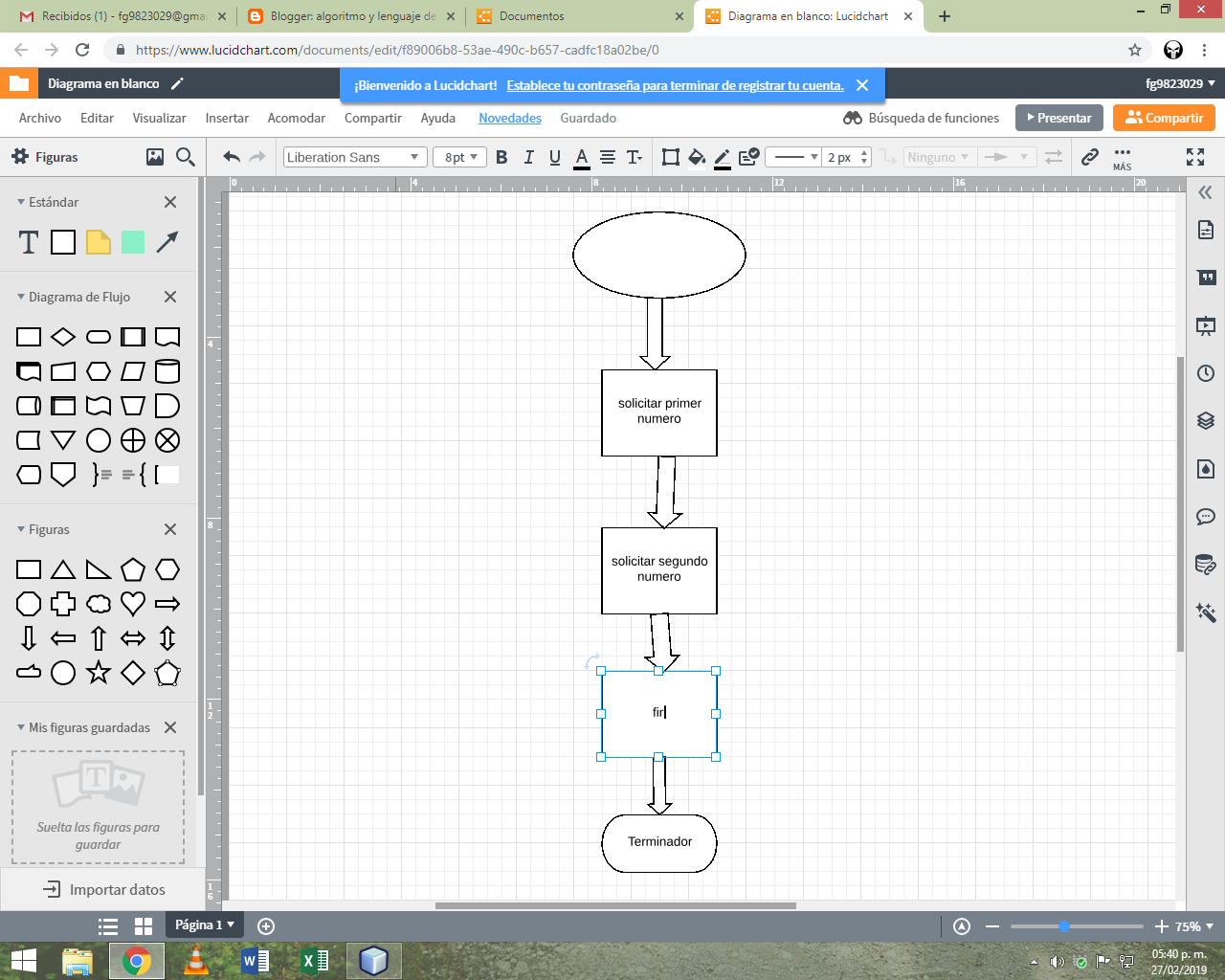 algoritmo y lenguaje de programación: lucidchart