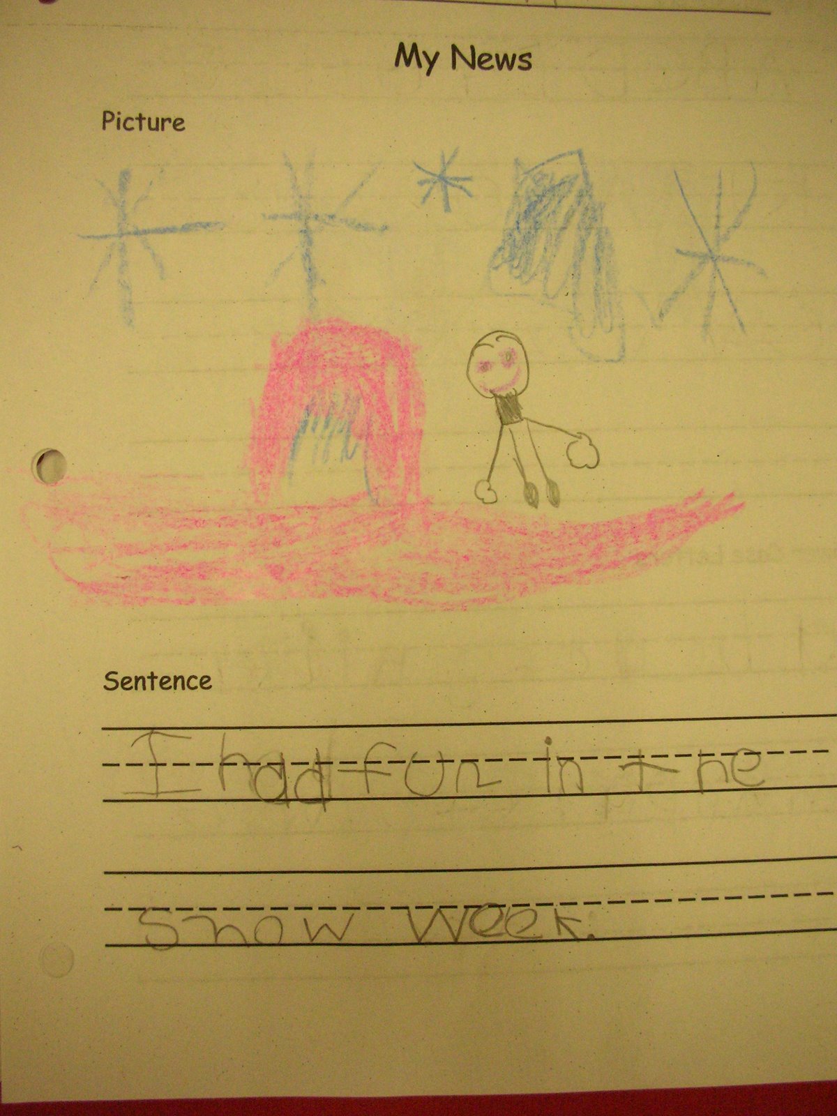 Kindergarten Kids: Kindergarteners Writing At Home