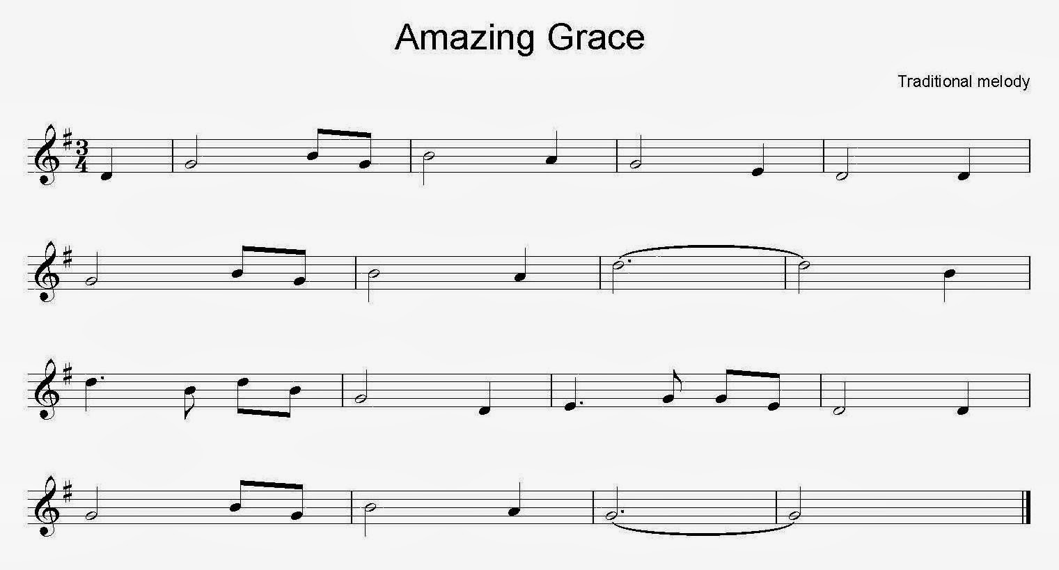 Partitur: Amazing Grace | Cinta Biola