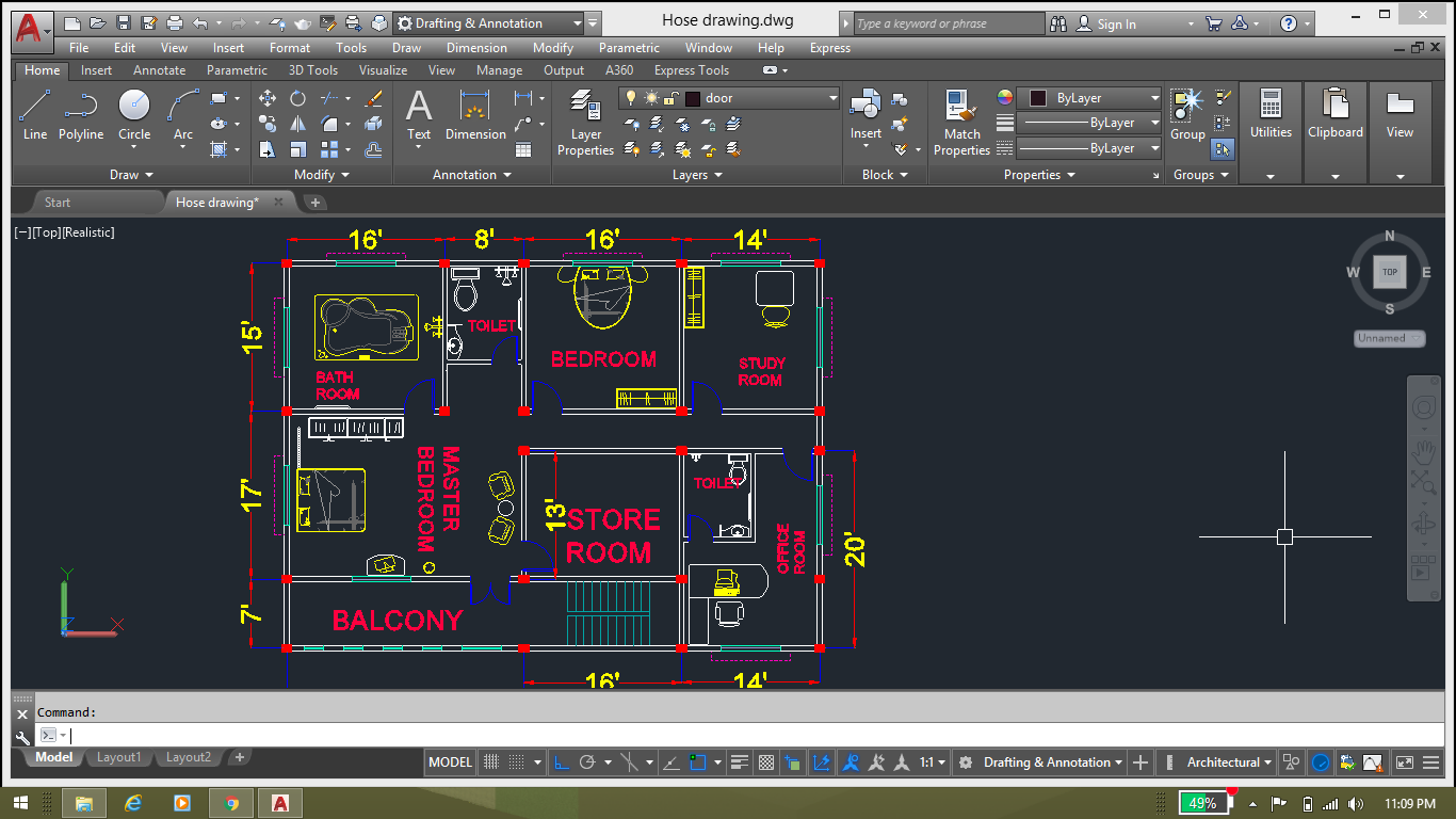 DESIGN A PLAN IN AUTOCAD