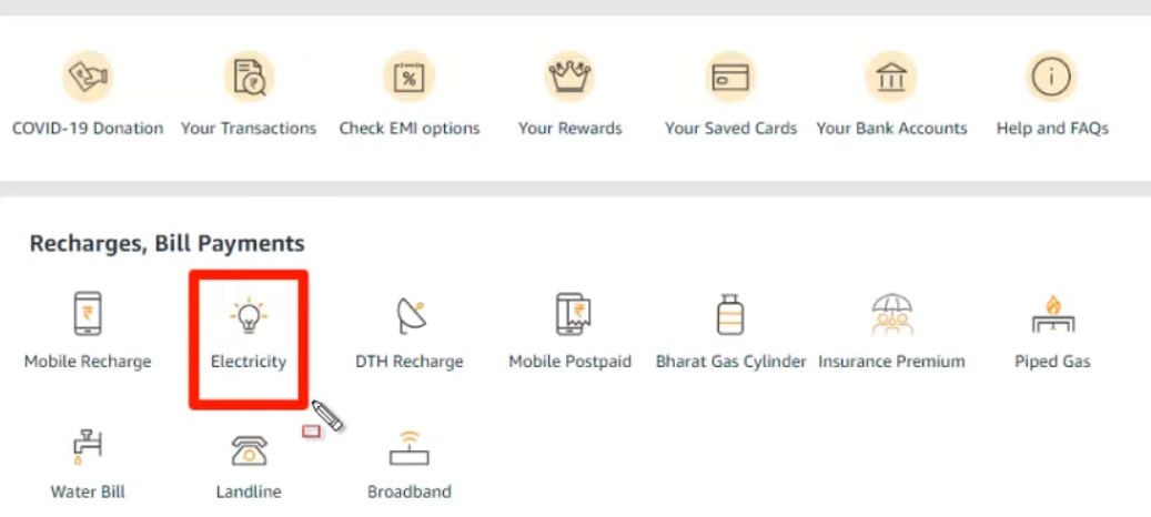 How to pay electricity bill using amazon pay balance?