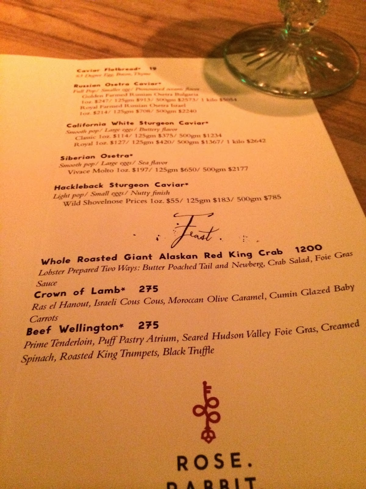 LAS VEGAS DAZE: Rose.Rabbit.Lie Menus