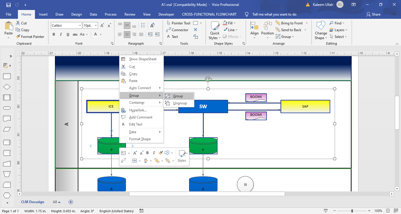 How to Group & Ungroup Shapes In Microsoft Visio?
