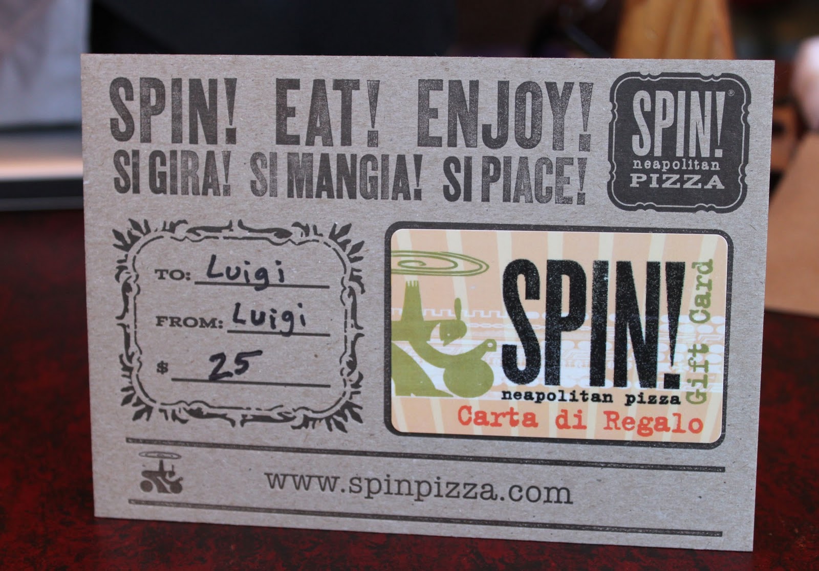 Give the gift of SPIN! Pizza and Get a Gift in Return - Discover Finer ...