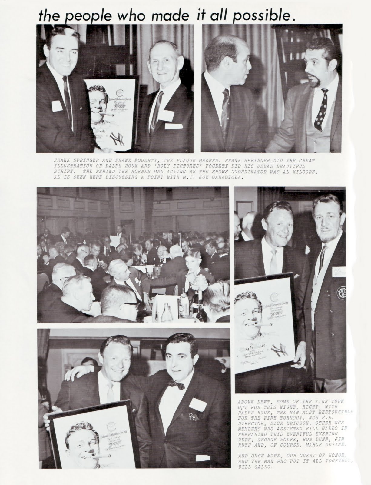 Mike Lynch Cartoons: Bill Gallo: 1968 Sports Night