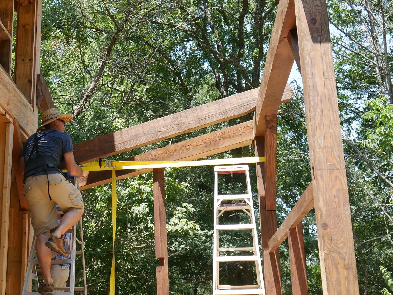 Porch Roof Construction Part 2: Rafters and Decking – Offgridburbia
