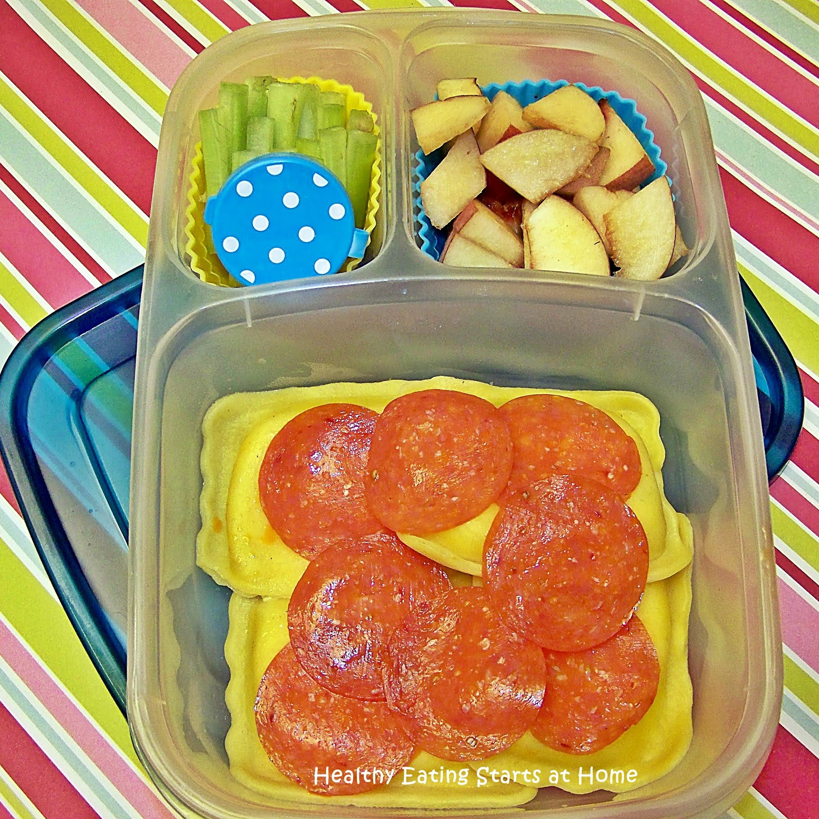 Healthy Eating Starts at Home: School Lunches: Pepperoni Cheese Ravioli