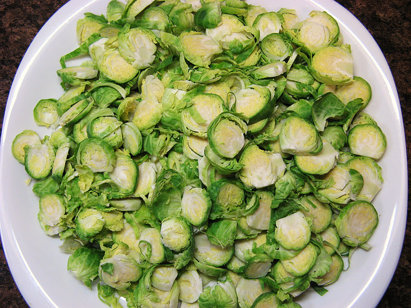 The Well-Fed Newlyweds: Brussels Sprouts with Apples, Onions and Bacon