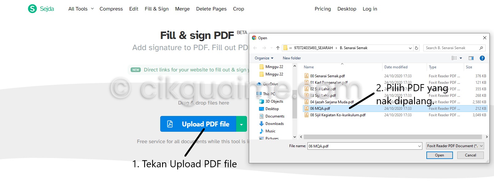 Cara Meletakkan Palang Untuk Kegunaan Rasmi Pada Dokumen - Cikgu Aime