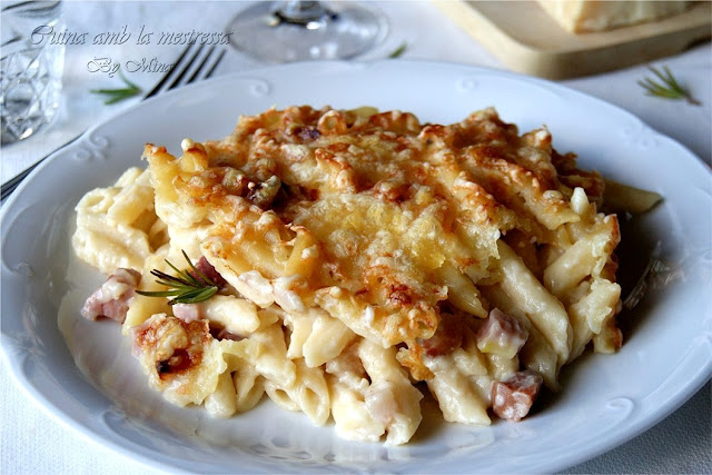 Cocina con Mina: Macarrones gratinados con jamón