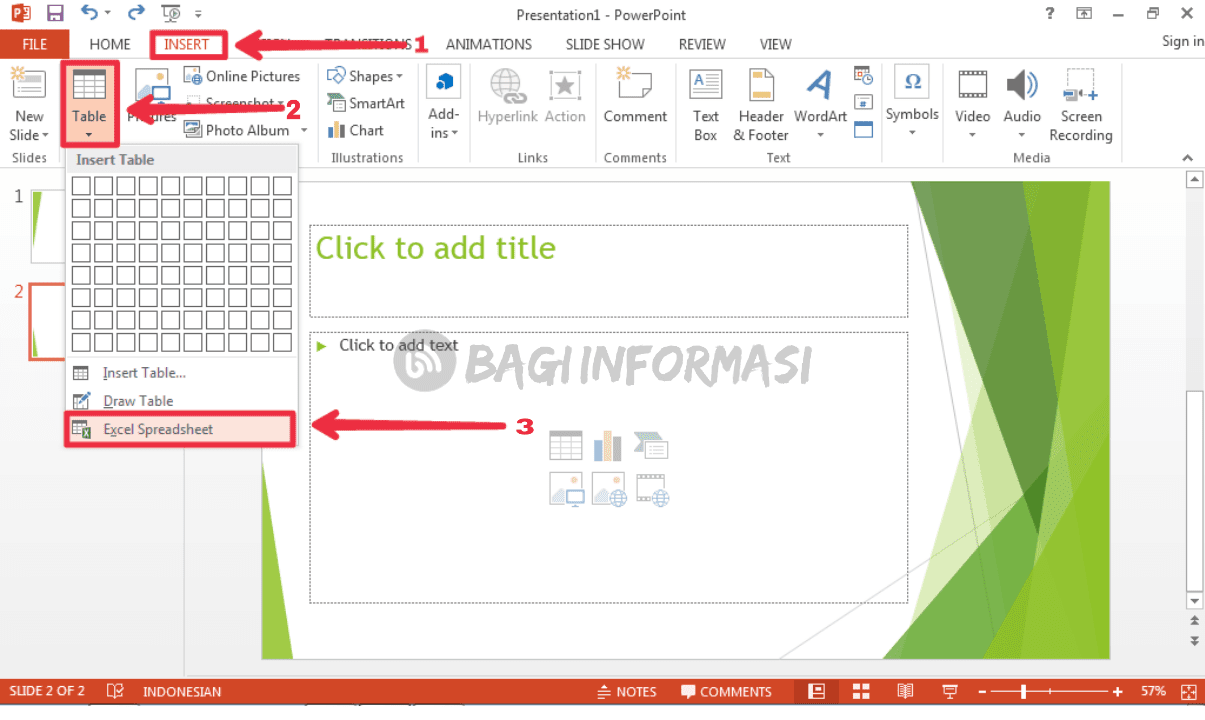 3 Cara Membuat Tabel di Microsoft Power Point - Bagiinformasi
