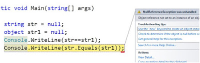 Compare Equals(==,Equal()) in C#