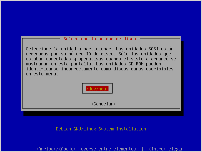 UsuarioDebian: Instalar Debian 3.0 "Woody"
