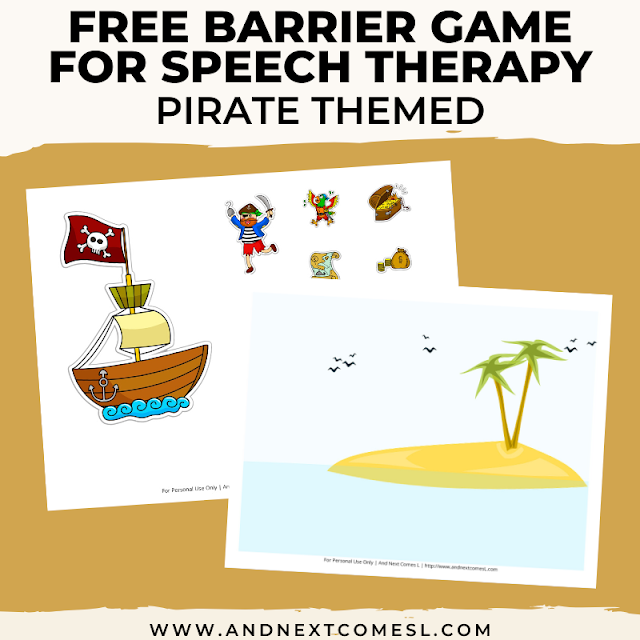 Free Printable Pirates Barrier Game for Speech Therapy | And Next Comes ...