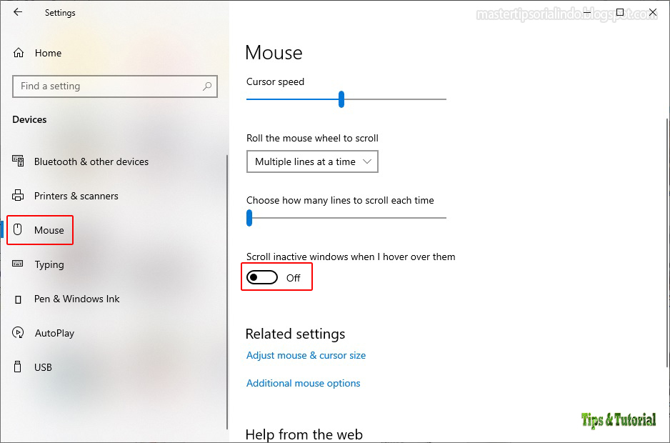 Cara Nonaktifkan Scroll Inactive di Windows 10/11 - Mastertipsorialindo