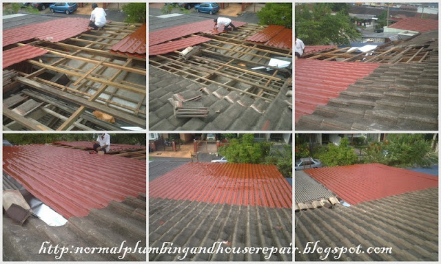 NORMAL PLUMBING: ATAP BOCOR TUKAR ATAP JENIS METAL DECK