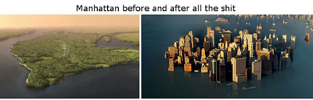 vita nel petrolitico: Antropocene a Manhattan, prima e dopo