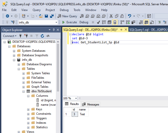 Debugging in SQL Server or debug stored procedure in SQL Server