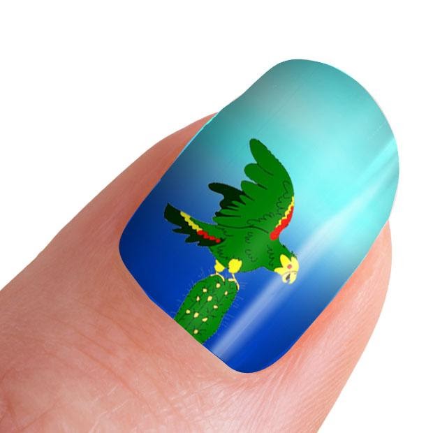 Kiwi's Angels: Parrot Nail Wraps
